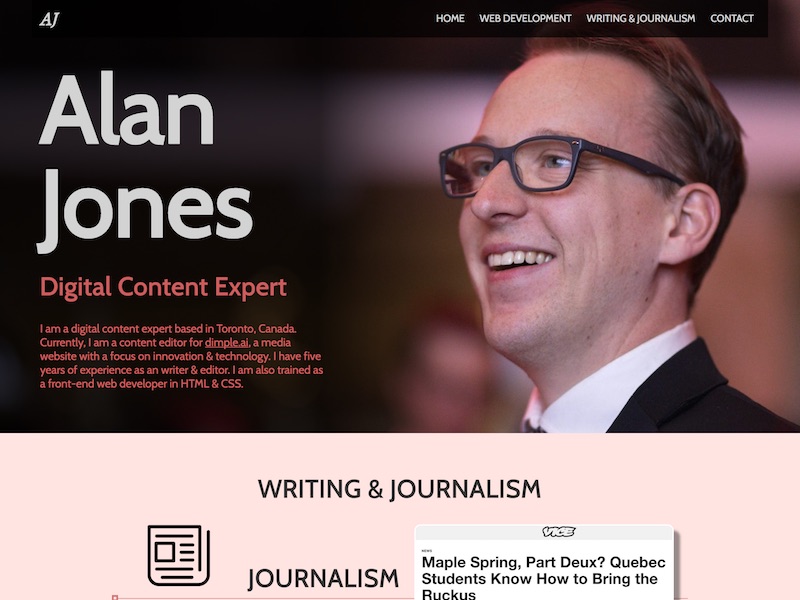 Alan Jones: Writer & Editor/Web Developer